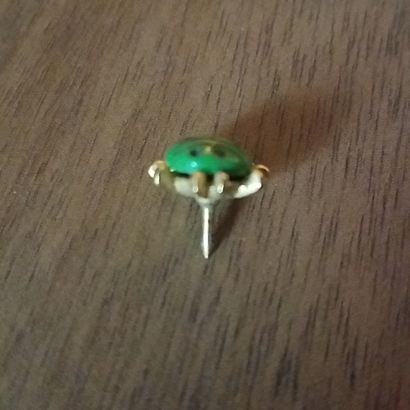 Accessories | Vintage Green And Gold Ladybird Pinladybug Pin | Poshmark